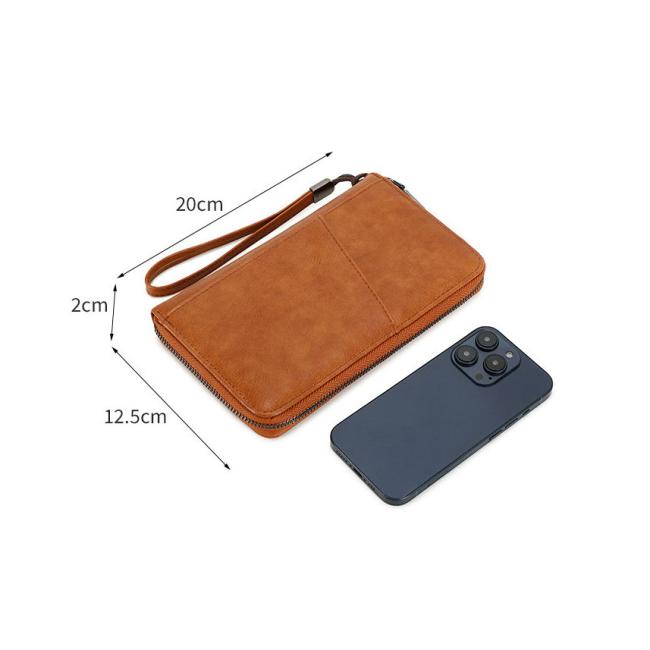 Slim vegan leather passport cover front view