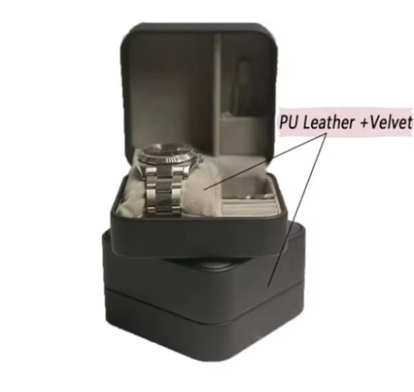 Quality Customizable Logo PU Leather Watch Travel Case Luxury Organizer Leather Watch for sale