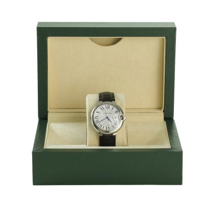 China Wooden Display PU Leather Watch Boxes Custom Luxury Leather Watch Case for sale