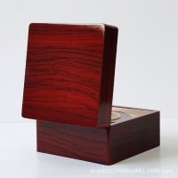 Quality Solid Wood Piano Paint Watch Storage Box Red Wood Grain Jewelry Packaging Gift for sale