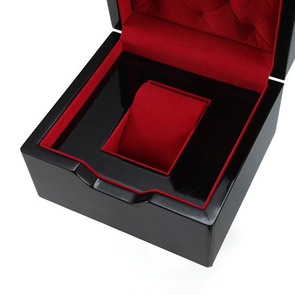 Quality Sleek Rectangular PU Watch Box Window Display Jewelry Packaging Storage Gift for sale