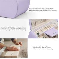 China Portable Leather Jewelry Boxes Custom Design OEM Logo With Two Stackable Layer for sale