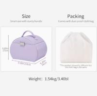 China Portable Leather Jewelry Boxes Custom Design OEM Logo With Two Stackable Layer for sale