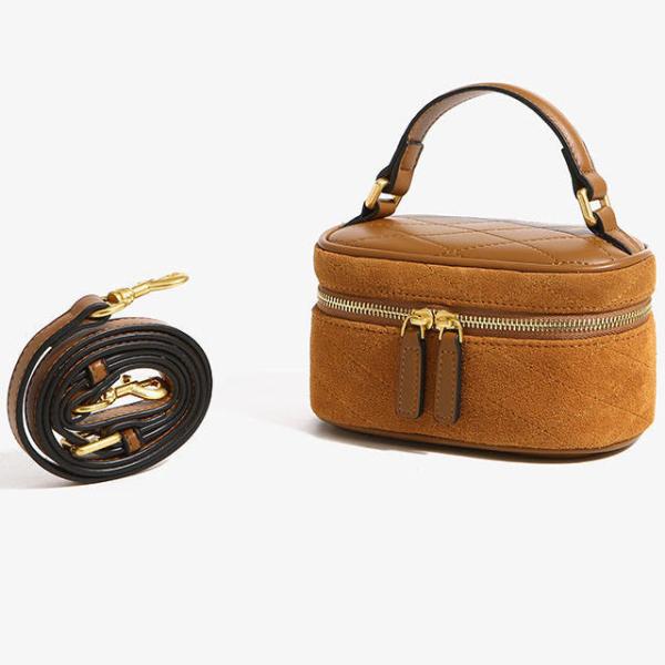 Quality Ladies Genuine Leather Cosmetic Cases Luxury Custom Design Toiletry Beauty Bags for sale