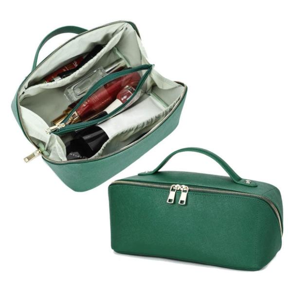 Quality Custom Logo Saffiano Leather Cosmetic Cases Luxury Beauty Essentials Case For Ladies for sale