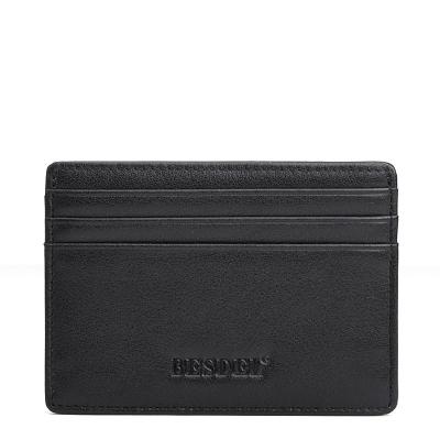China Customized Genuine Leather Card Holders Fashion Credit Card Wallet 405 Model for sale