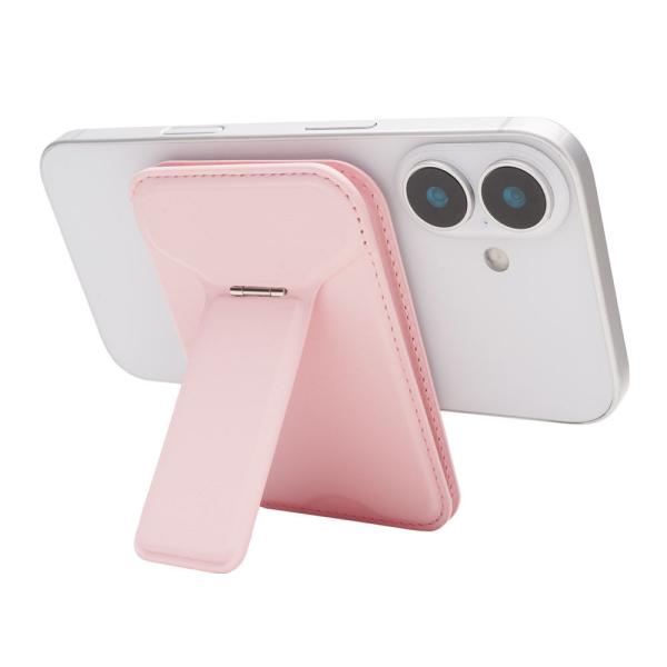Quality Custom Size PU Leather Magnetic Card Holder Wallet With Phone Bracket Stand for sale