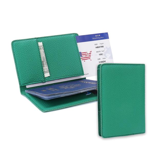 Quality PU Leather Multi Pocket Travel Organizer Passport Slot Card Holder Cash Ticket Storage for sale