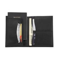 Quality OEM PU Leather Passport Cover Slim Organizer Business Holiday Travel Wallet for sale