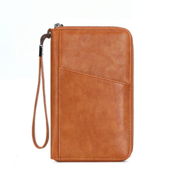 Quality Slim Vegan Leather Passport Cover Multifunctional Ticket Organizer With Wrist for sale