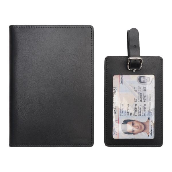 Quality Customized PU Leather Travel Passport Cover Gift Set RFID Personalized Passport Holder for sale