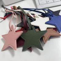 Quality OEM ODM Star Shape Leather Handbag Tag Vegan Luxury Leather Loop Travel Bag Tags for sale