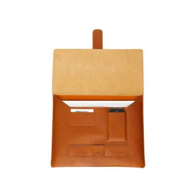 China Magnetic Closure PU Leather Tablet Sleeve Business Office Multi Pocket Organizer Case for sale