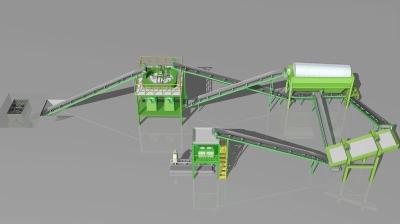 China Fertilizer Pelleting Production Line, suitable for N, P, K, single or compound fertilizer pelleting for sale