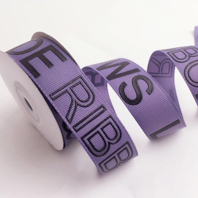 custom luxury satin ribbon with logo printing in roll for sale manufacturer