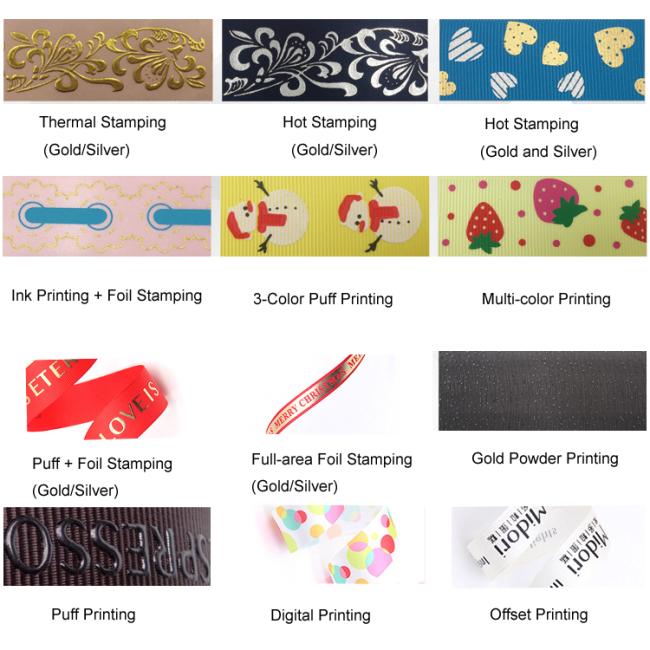 Custom Puff Printed Satin Ribbons Polyester Ribbon With 3D Logo For Packaging & Gifts 9
