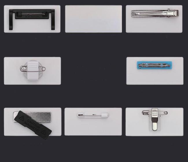 Professional Custom PVC Name Badges Online Plastic Name Tags Magnetic With Artwork 2