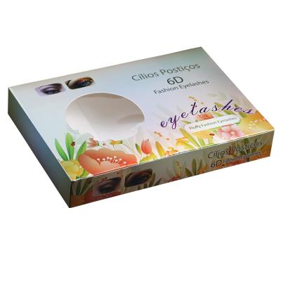 China Printed Color Eyelash Paper Box Packaging Recycled Laminated Paper Box Supplier for sale