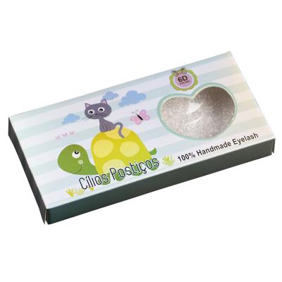 China Printed Color Eyelash Paper Box Packaging Recycled Laminated Paper Box Supplier for sale