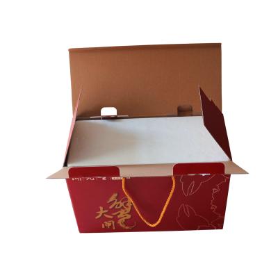 중국 핸들 로프로 패키징하는 재활용된 파상지 푸드 박스를 맞추어주세요 판매용