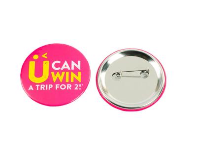 China Custom Round Tinplate Pin Badges with Safety Back – Promotional Metal Button Badges for sale