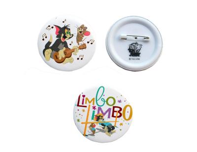 China Custom Round Tinplate Pin Badges with Safety Back – Promotional Metal Button Badges for sale