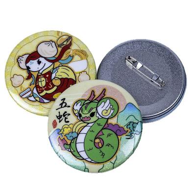 China Custom Round Tinplate Pin Badges with Safety Back – Promotional Metal Button Badges for sale