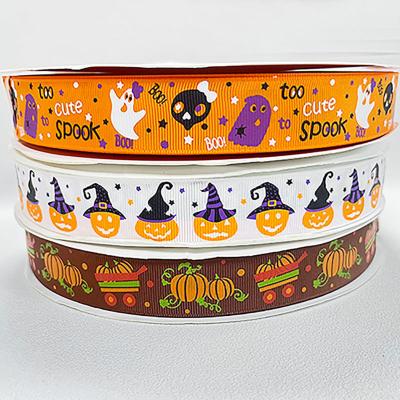 China Custom Christmas Grosgrain Ribbon With Printed Designs Wholesale Decorative Ribbon for sale