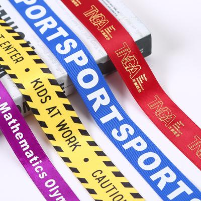 Cina Nastro di satin stampato con logo personalizzato a basso costo in vendita