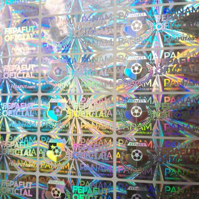 China Holographic Security Custom Business Stickers Water Proof Gloss Laminated for sale