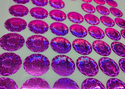 China Holographic Security Custom Business Stickers Water Proof Gloss Laminated for sale