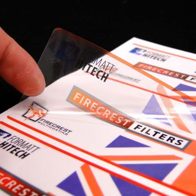 China Cheap Custom Transparent Stickers Waterproof Clear Adhesive Labels With Design Printing for sale