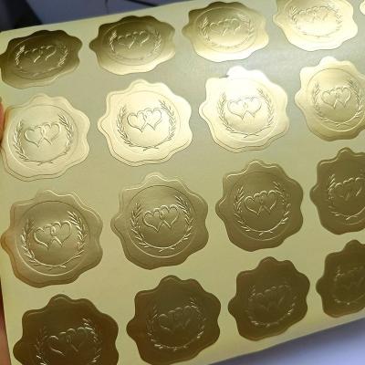 China Adesivos personalizados com impressão em foil dourado, etiquetas metálicas em relevo e adesivos metálicos personalizados à venda