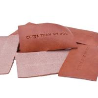 China Custom Embossed Genuine Leather Patch for sale