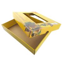China Custom Printed E-Flute Corrugated Paper Window Boxes Packaging With Lid for sale