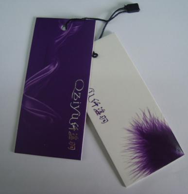 China Luxury Custom Clothing Labels Hang Tags Printing Emboss Black Foil Stamping Logo for sale