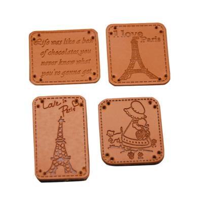 China Promotional Custom Clothing Labels Laser Engraved Silk Screen Printed Advertising for sale