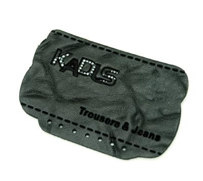 China Identifiable Leather Garment Tags , Leather Jeans Patch Self Adhesive Tape Finishing for sale