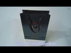 custom small black paper bags online jewellery packaging with gold foil logo