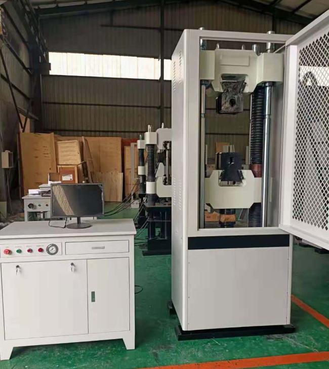 Close-up of Servo Hydraulic Testing Machine components