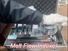 auto cutting melt flow rate tester for plastic material flow rate analysis / evaluation