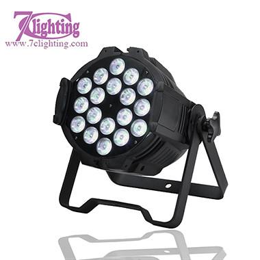 China Color PAR 18x18W LED Parcan RGBWA+UV 6-in-1 Colors Wash Dmx Spotlights,Double Brackets Floor Stand for sale