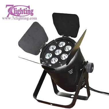 China 7x12W Mini PARcan Dmx LED Spotlight RGBW Quad Color with Barn Door for sale