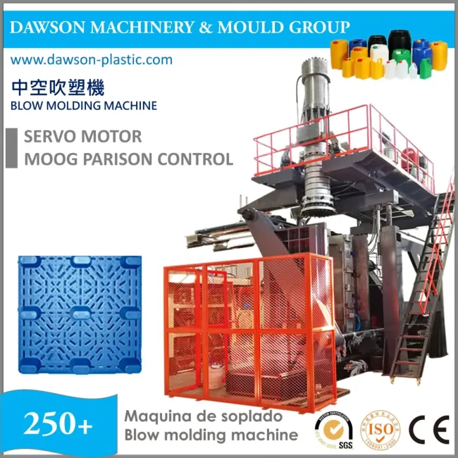 HDPE PP Plastic Pallets Accumulation Extrusion Blowing Moulding Machines 250L High Quality Plastic Blow Molding Machine