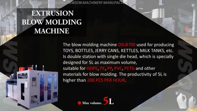 Extrusion Blow Molding Machine HDPE PP Bottle Making Machines 5L Car Motor Oil Lubricant Oil High Speed Plastic Blow Molding Machine