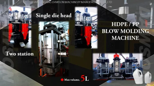 Extrusion Blow Molding Machine HDPE PP Bottle Making Machines 5L Car Motor Oil Lubricant Oil High Speed Plastic Blow Molding Machine