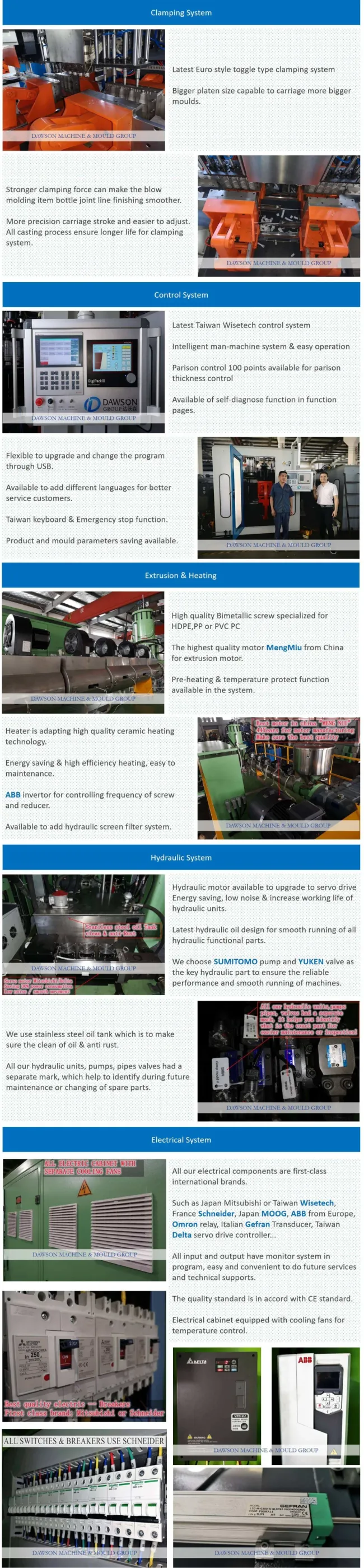 Milk Yogurt Shampoo Beverage HDPE PP Bottle Container Making Plastic Processing Automatic Extrusion Blow Molding Machine