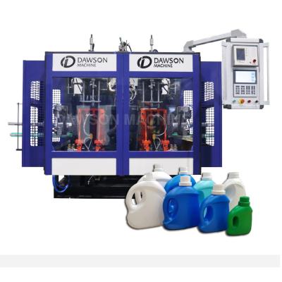 China Dubbelstation HDPE PP Plastic Jerrycan smeermiddel dagelijkse chemicaliën Bleach Drum Productie Extrusie Blow Molding Machine for sale