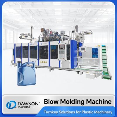 China Triple Screw 5L HDPE Plastic Bottle Blowing Machine Extrusion Blow Molding Machines with Double Station and Double Die Head for sale