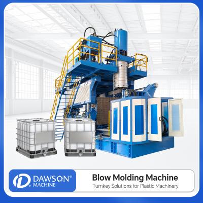 China Cost-effective 1000L IBC Tank Blow Molding Machine with Accumulator Head Design and Servo Motor System for sale